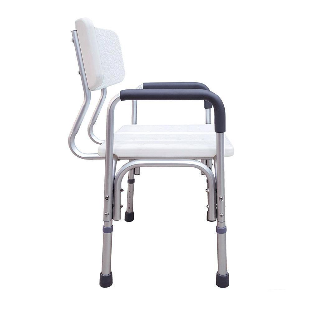 Height Adjustable Shower Chair with Arm Rest – Lifeline Corporation