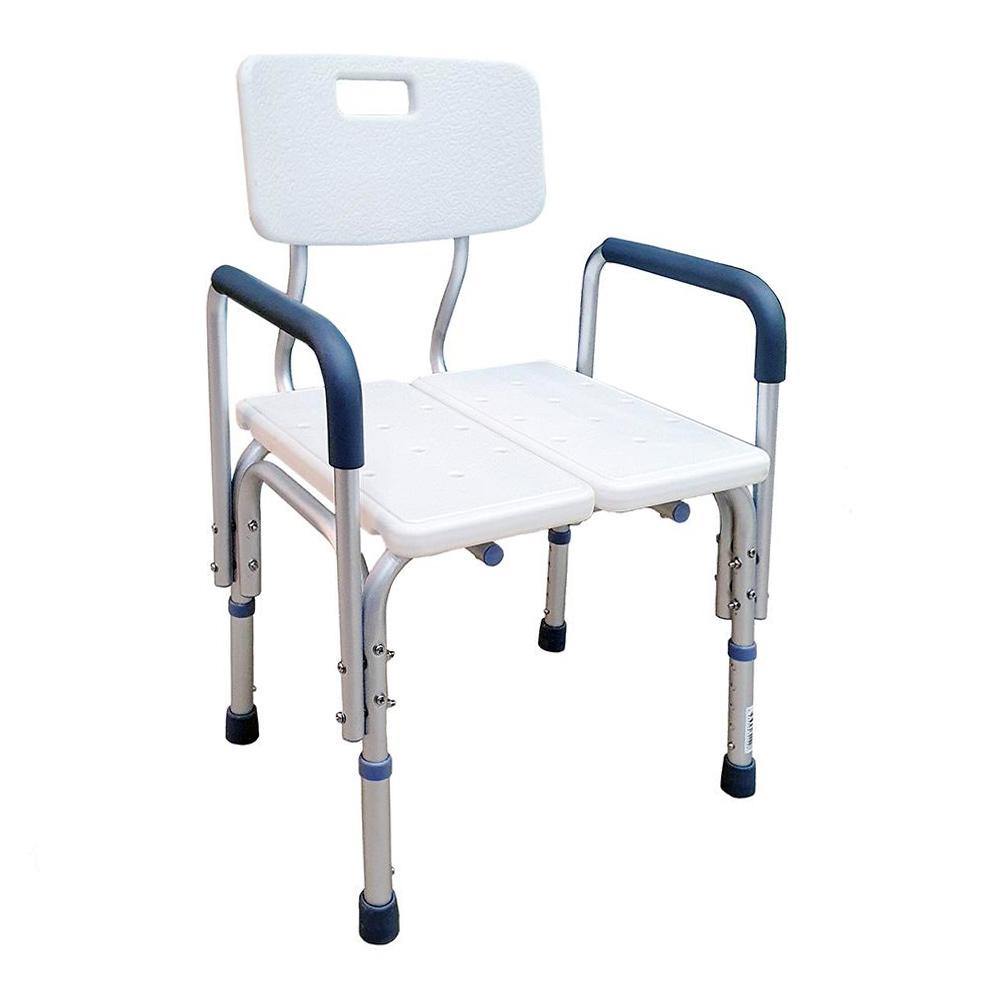 Height Adjustable Shower Chair with Arm Rest – Lifeline Corporation