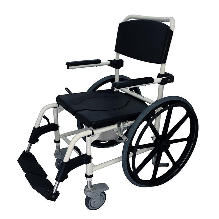 Aluminium Self Propelled Padded Commode – Lifeline Corporation